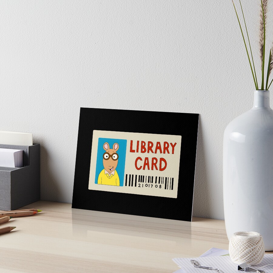 "Arthur Library Card" Art Board Print for Sale by aclaggett | Redbubble
