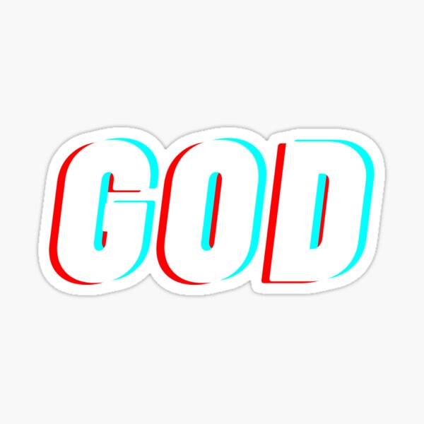 "God Neon Outline" Sticker for Sale by tredhayes12 | Redbubble