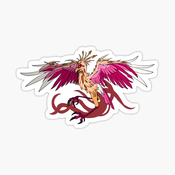 "Lesbian Pride Bird / Secretarybird" Sticker by hypernosis | Redbubble