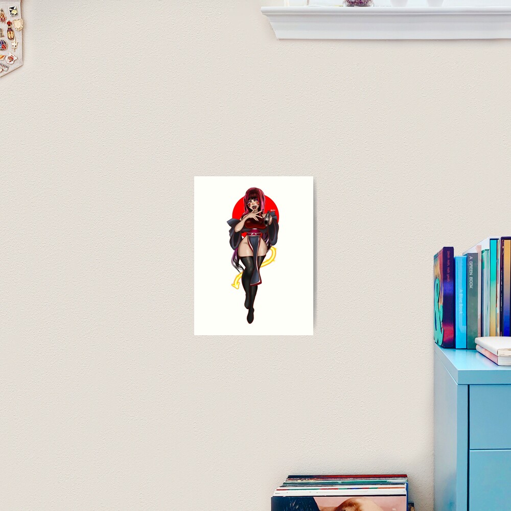 "Thick anime girl sticker" Art Print by TsukikoStudios | Redbubble