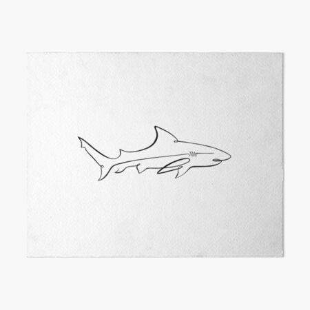 "One Line Shark, original art, minimal design" Art Board Print for Sale ...