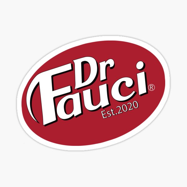 "Dr. Fauci (Dr.Pepper) Logo" Sticker for Sale by Jigginsify | Redbubble