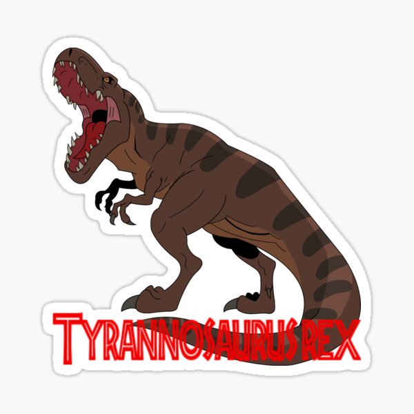 "Tyrannosaurus rex" Sticker for Sale by theblazinggecko | Redbubble