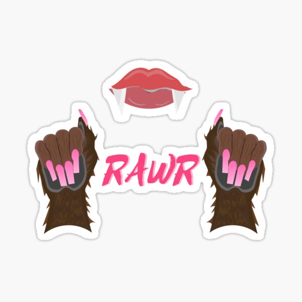 "Halloween 2021 Werewolf Werkwolf Says Rawr" Sticker for Sale by ...
