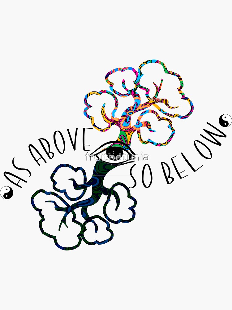 "As above, so below trees" Sticker for Sale by fruitpetunia | Redbubble