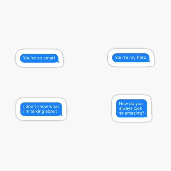 "Text Message Sticker Pack" Sticker for Sale by rissysIdeas | Redbubble