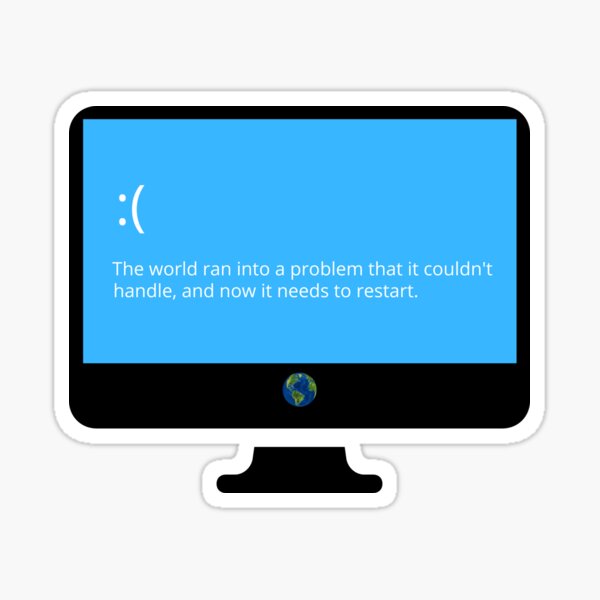 "Blue screen of death" Sticker for Sale by sfdesign1 | Redbubble