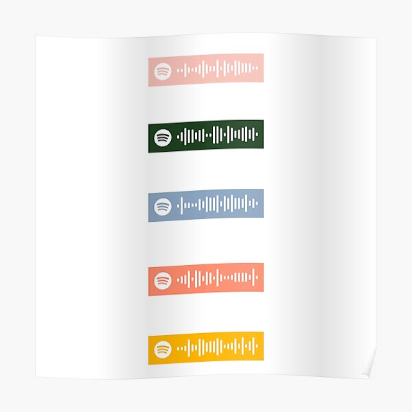 "1D full discography spotify qr codes sticker pack" Poster for Sale by ...