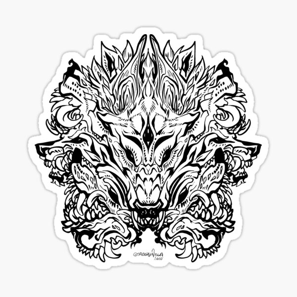 "Legion Wolf Dark" Sticker for Sale by Saberlin | Redbubble
