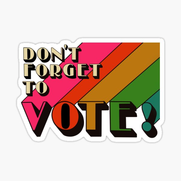 "VOTE!!" Sticker for Sale by Audrey Herbertson | Redbubble