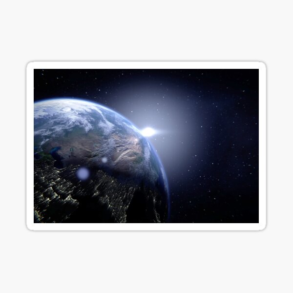"Planet Earth Black Universe Galaxy Space" Sticker for Sale by ...