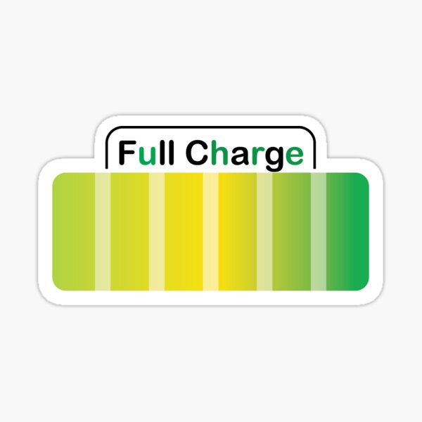 "Full Charge" Sticker for Sale by Ch4di | Redbubble