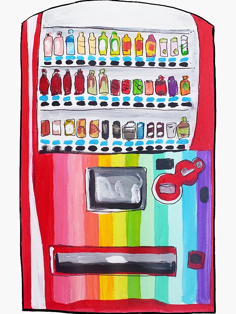 "Rainbow Vending Machine" Sticker for Sale by Belampe | Redbubble