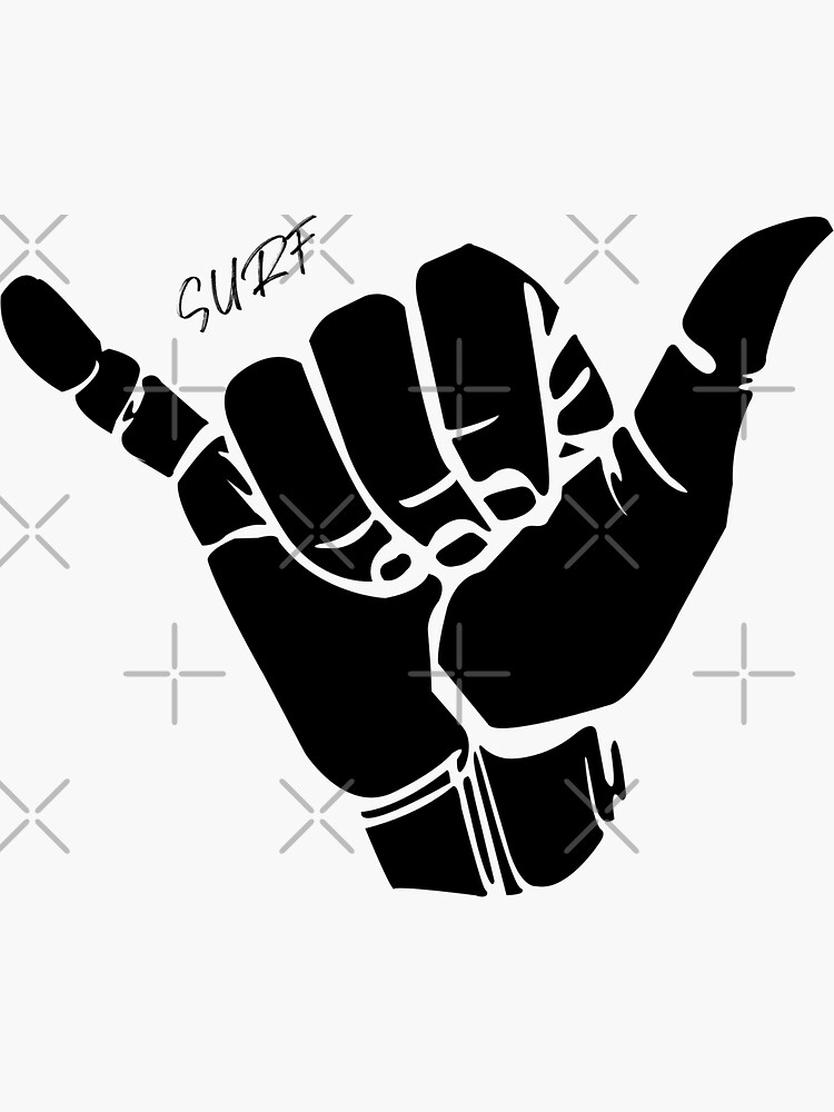 "Hang loose surf" Sticker for Sale by AllPrintsAndArt | Redbubble