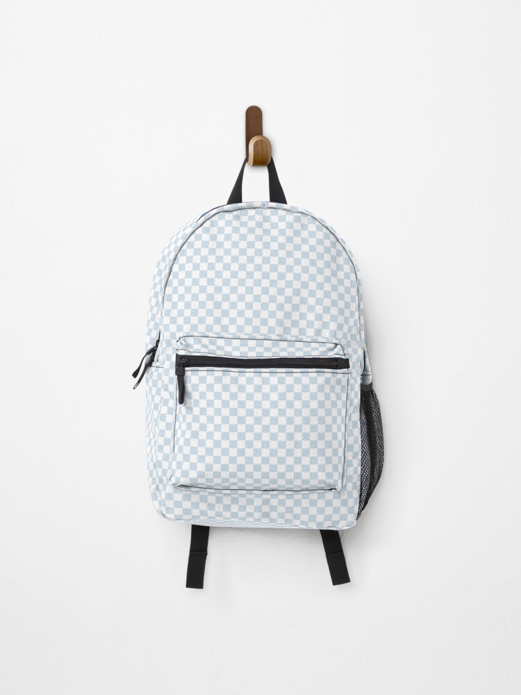 "Checkerboard Light Blue" Backpack for Sale by ApricotBlossom | Redbubble