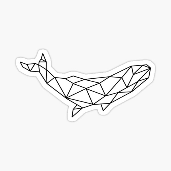"Geometric Whale" Sticker for Sale by The-Fancy-Space | Redbubble