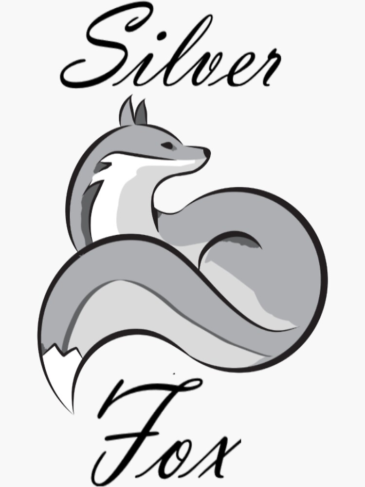 "Silver Fox" Sticker for Sale by Yemena | Redbubble