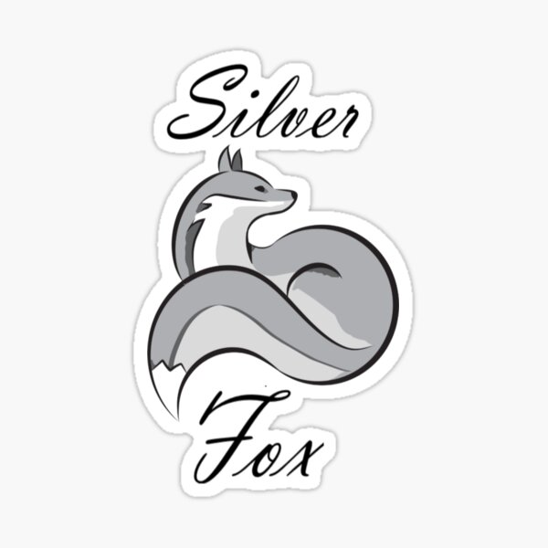 "Silver Fox" Sticker for Sale by Yemena | Redbubble