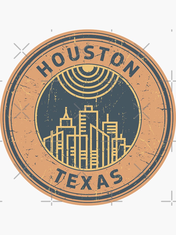 "Houston, Texas" Sticker for Sale by studio838 | Redbubble