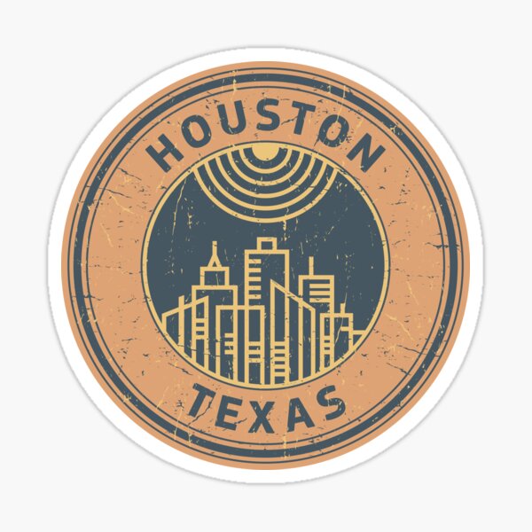 "Houston, Texas" Sticker for Sale by studio838 | Redbubble