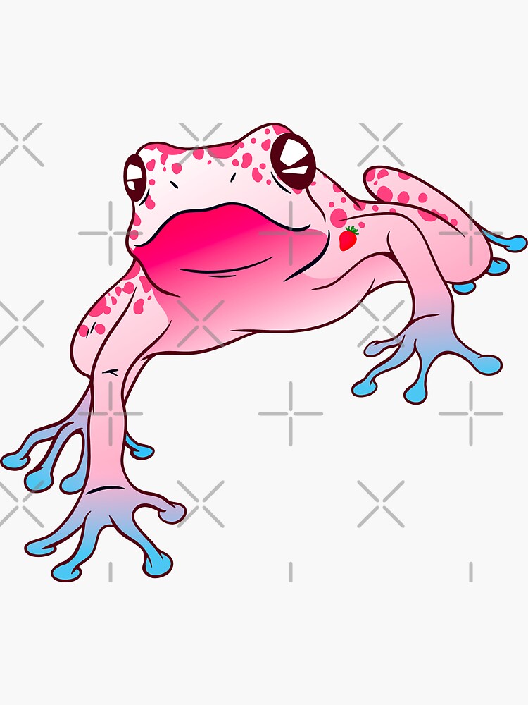 "Strawberry Frog" Sticker by madshader | Redbubble