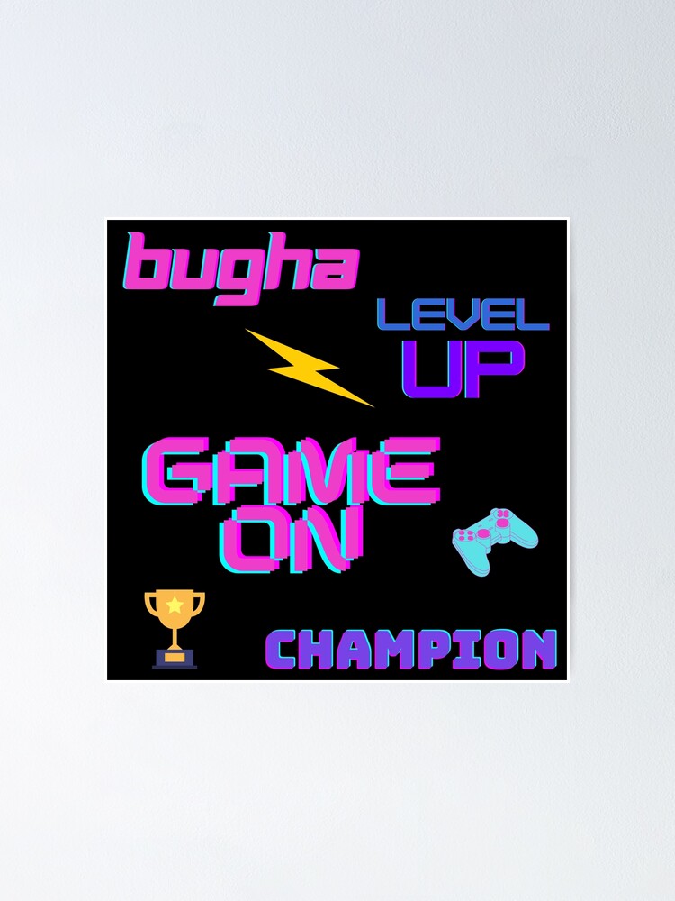 Póster «Diseño de conjunto de pegatinas cómicas de campeones de Bugha ...