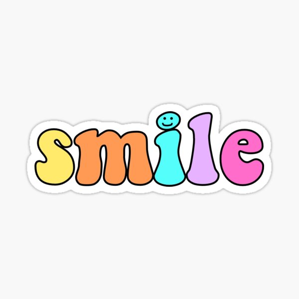 "rainbow smile vsco quote with simley face" Sticker for Sale by shop ...