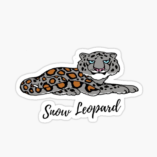 "snow leopard" Sticker by Maysise | Redbubble