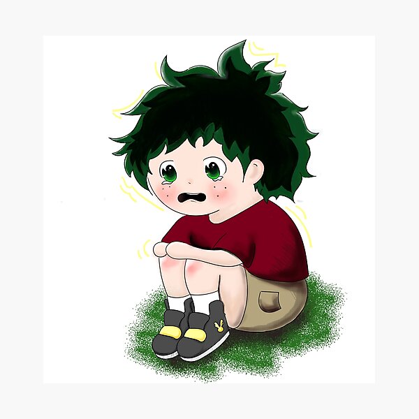"Crying Deku" Photographic Print by -my-lil-fandom- | Redbubble