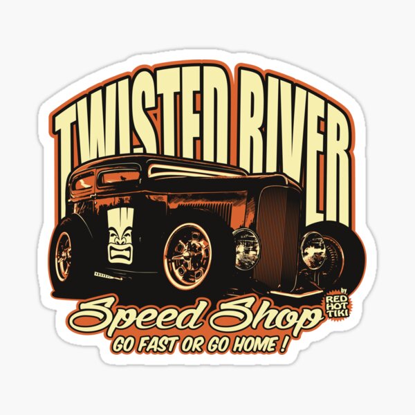 "32 Hot Rod Speed Shop" Sticker by redhottiki | Redbubble