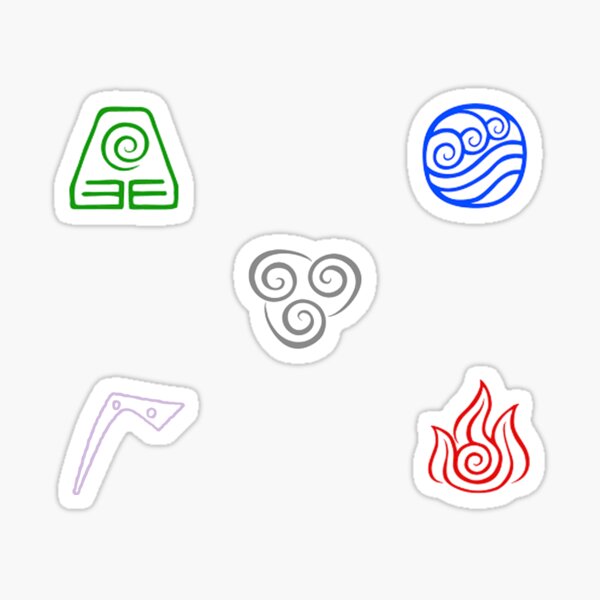 "Avatar Element Icons Individual" Sticker for Sale by Timothynvb ...