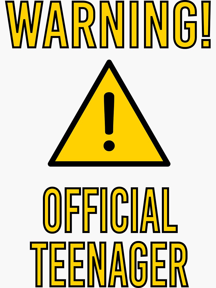 "Warning! Offical Teenager gift idea 13. birthday" Sticker for Sale by ...