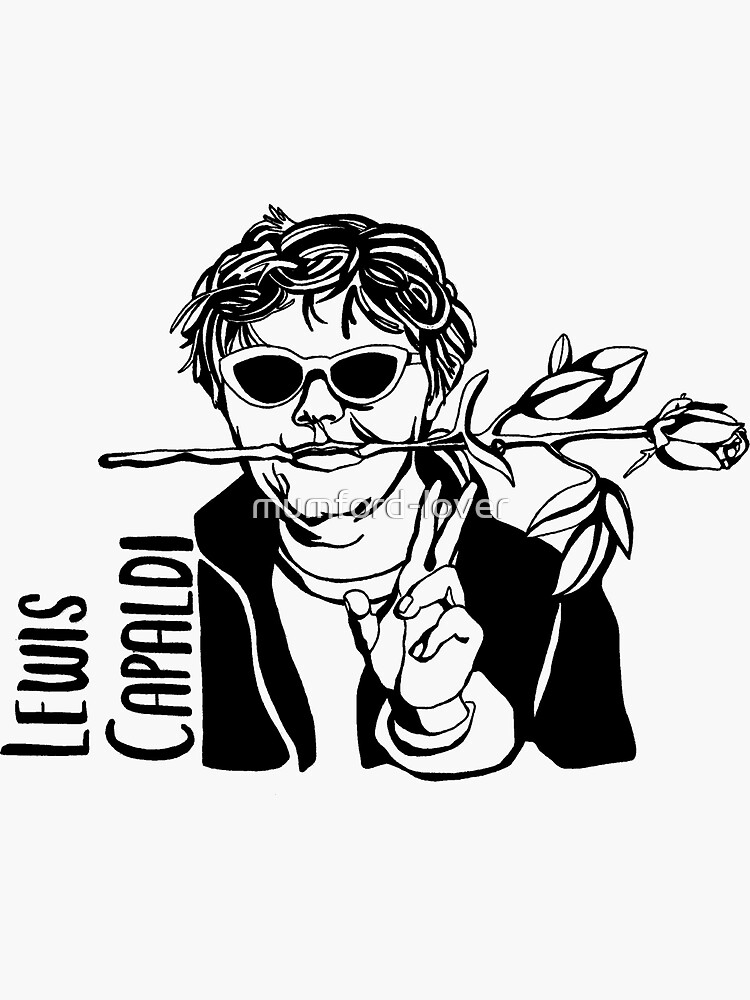 "Lewis Capaldi" Sticker for Sale by mumford-lover | Redbubble