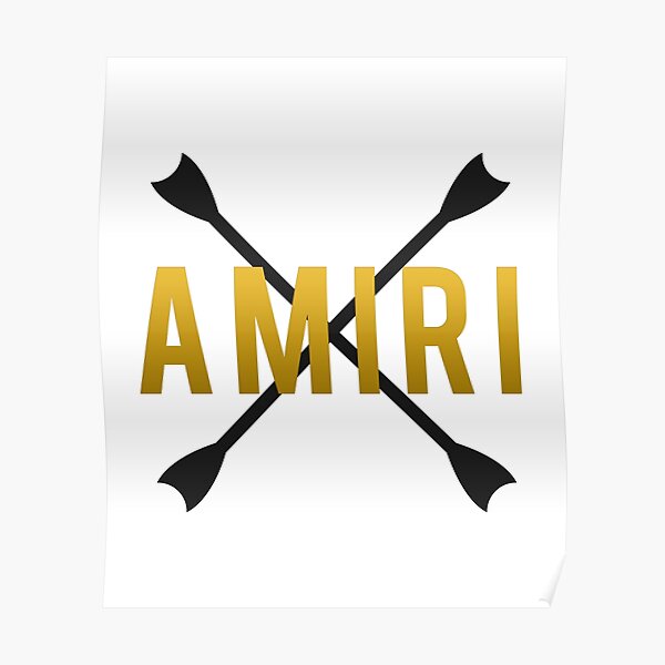 "AMIRI" Poster for Sale by ALIRedhut | Redbubble