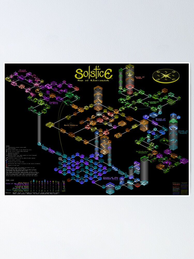 "Solstice castle map" Poster for Sale by Quicksilver1111 | Redbubble