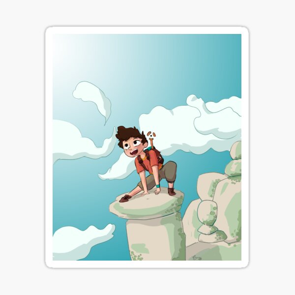 " cartoon drawing of a little adventurer" Sticker for Sale by ...