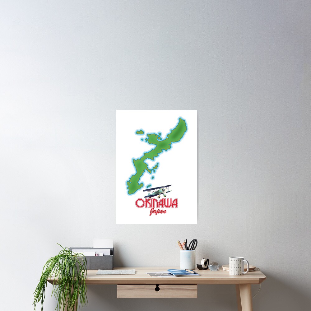 " Okinawa Japan map" Poster for Sale by vectorwebstore | Redbubble