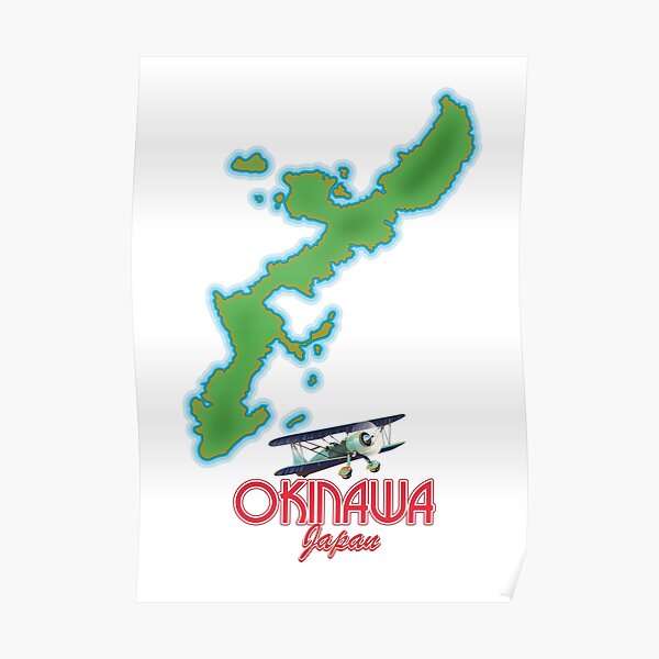 " Okinawa Japan map" Poster for Sale by vectorwebstore | Redbubble