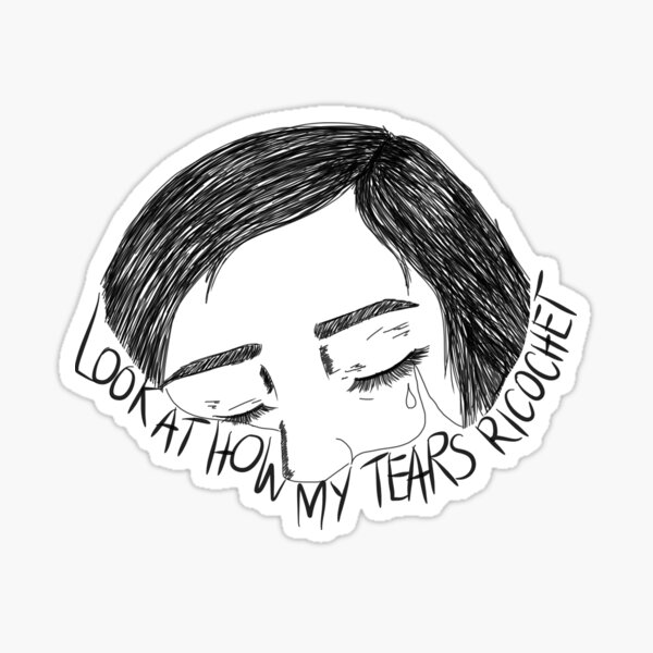 "my tears ricochet" Sticker by acciomerch | Redbubble