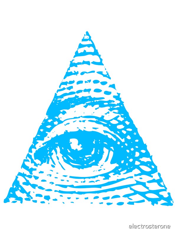 "All seeing eye BLUE version" Stickers by electrosterone | Redbubble