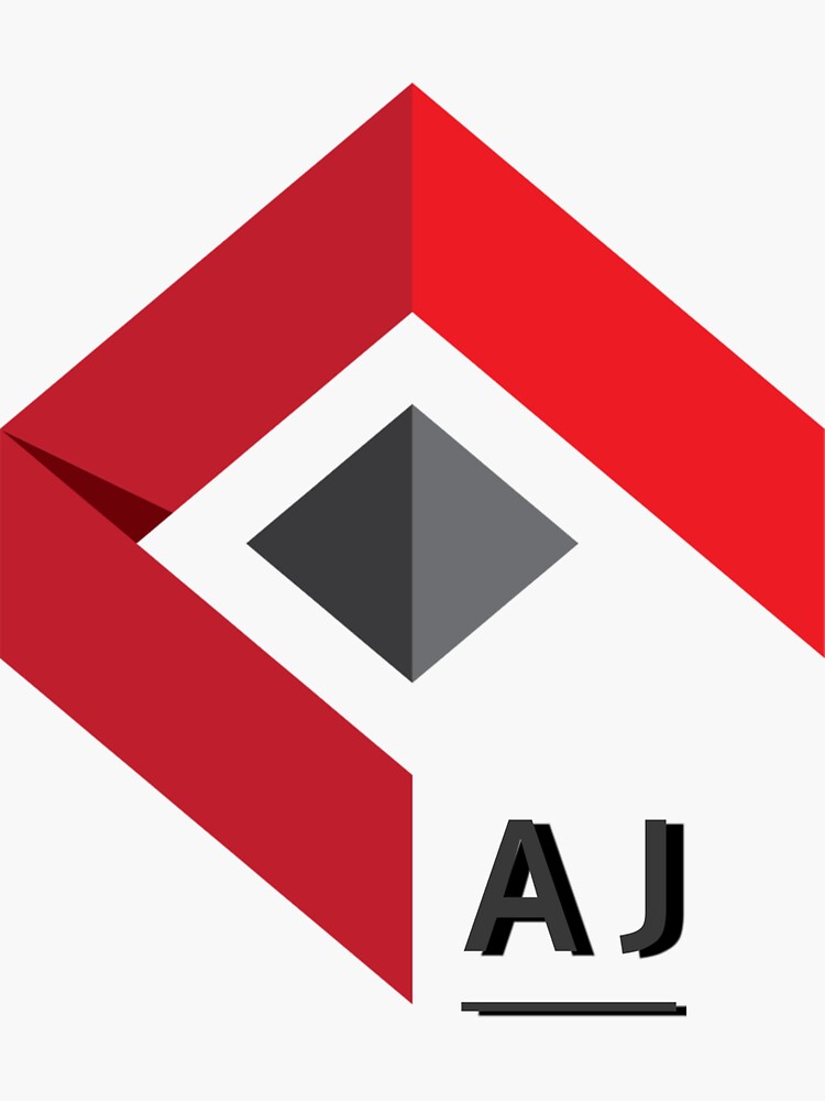 "Aj name design" Sticker for Sale by Sujumylife | Redbubble