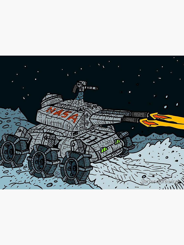 "tank on the moon. space battle. " Poster for Sale by jjartanddrawing ...