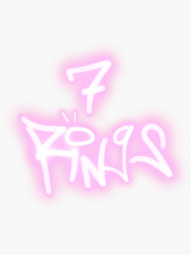"7 rings pink "led" sticker" Sticker for Sale by ariannex | Redbubble