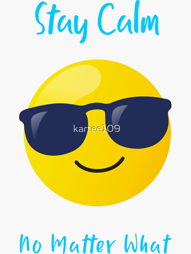 "Stay calm..smiley face" Sticker for Sale by kartee109 | Redbubble