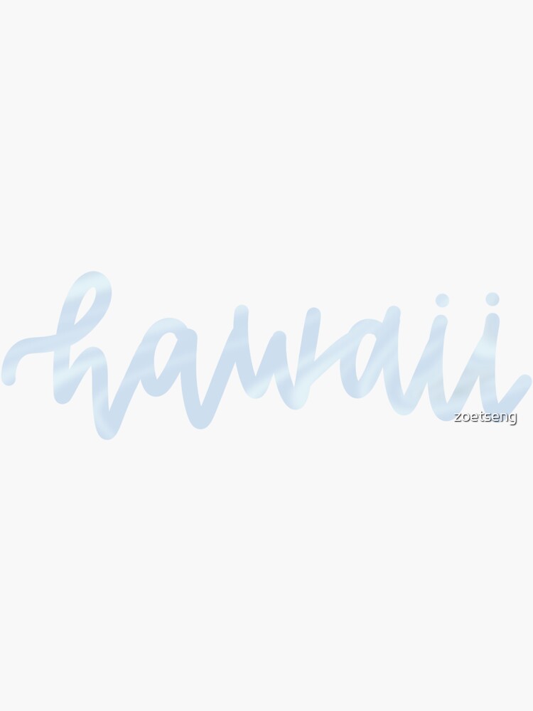 "pastel blue hawaii " Sticker for Sale by zoetseng | Redbubble