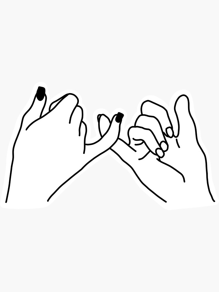 "Pinky promise" Sticker by Daniellemakes | Redbubble