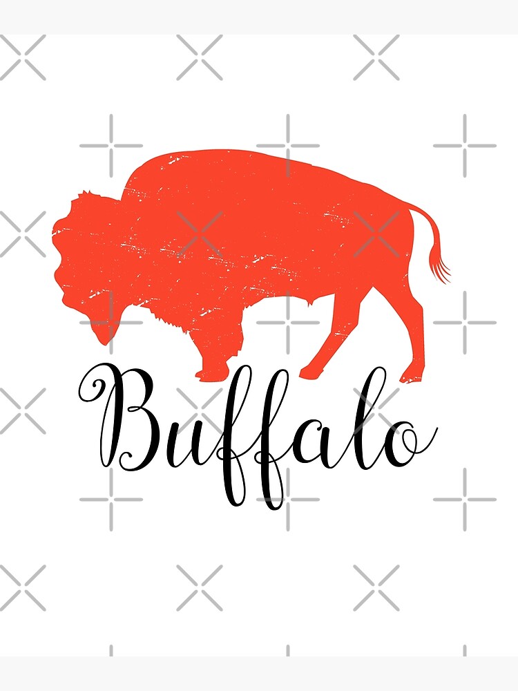 "Buffalo New York WNY 716 BuffaLove Pattern White and Red" Poster for ...
