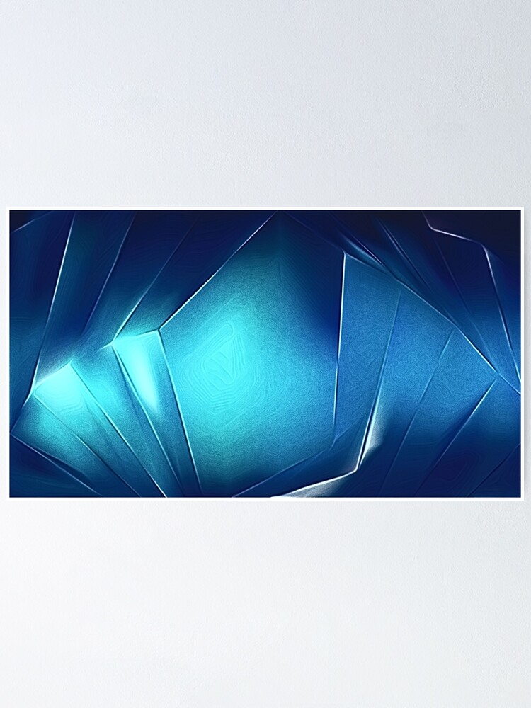 "Cool Blue Metallic" Poster by christopper | Redbubble