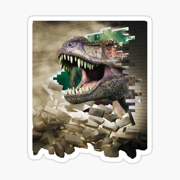 "Dino in 3d " Sticker for Sale by farfalla68 | Redbubble