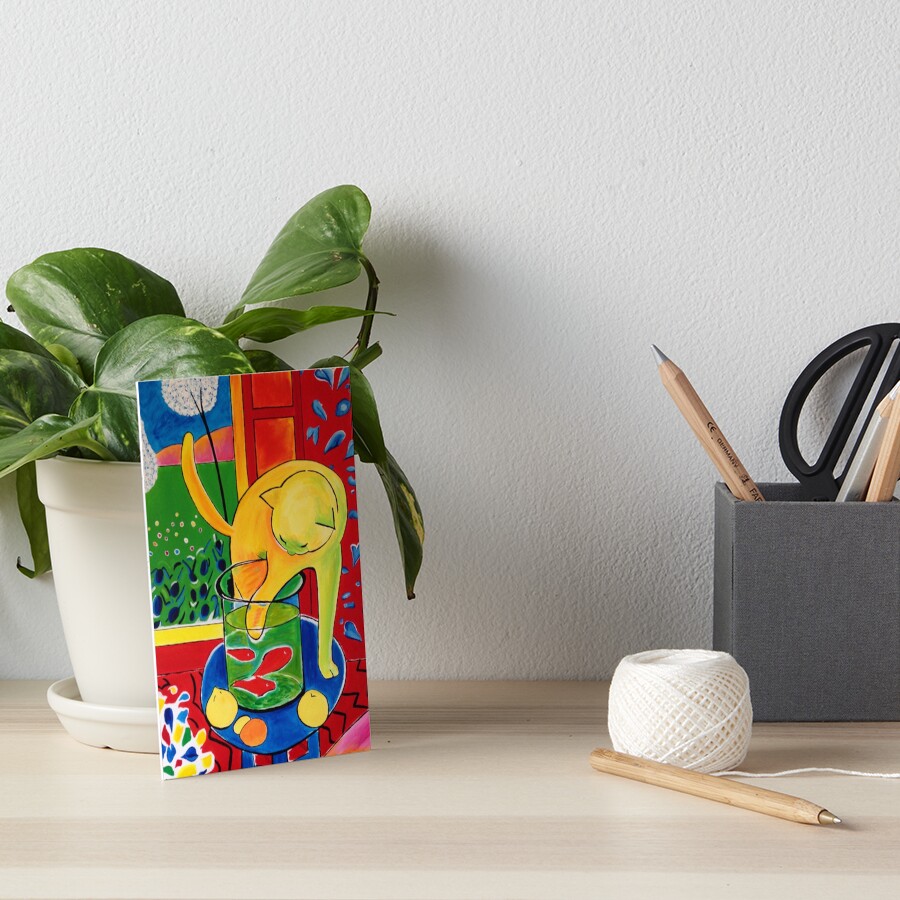 Lámina rígida «Gato Matisse - Le chat aux poissons rouges (el gato con ...